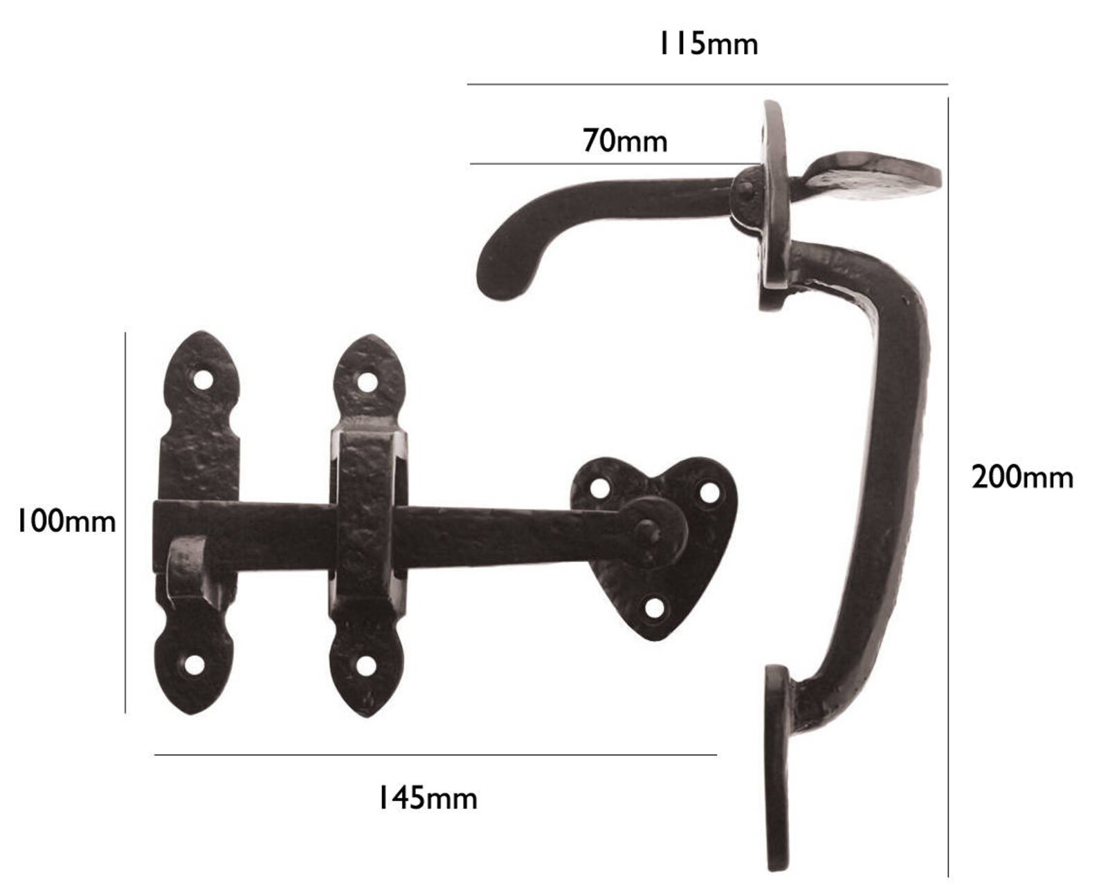 Antique Black Cast Iron Thumb Latch Set Door Gate Latch - Etsy