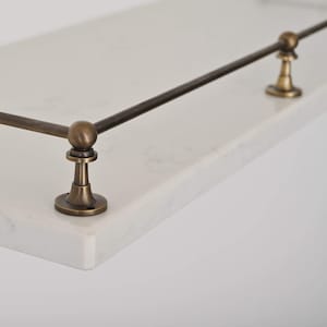Victorian Aged Brass Gallery Rail | Kitchen Fiddle Tipping Shelf Rail ...