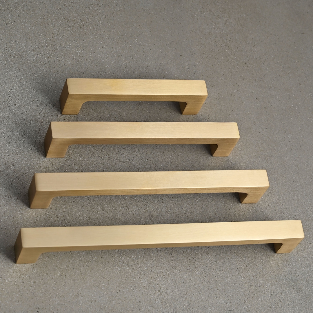 Solid Brass Kitchen D Pull Handles | Cupboard Drawer Door Wardrobe ...