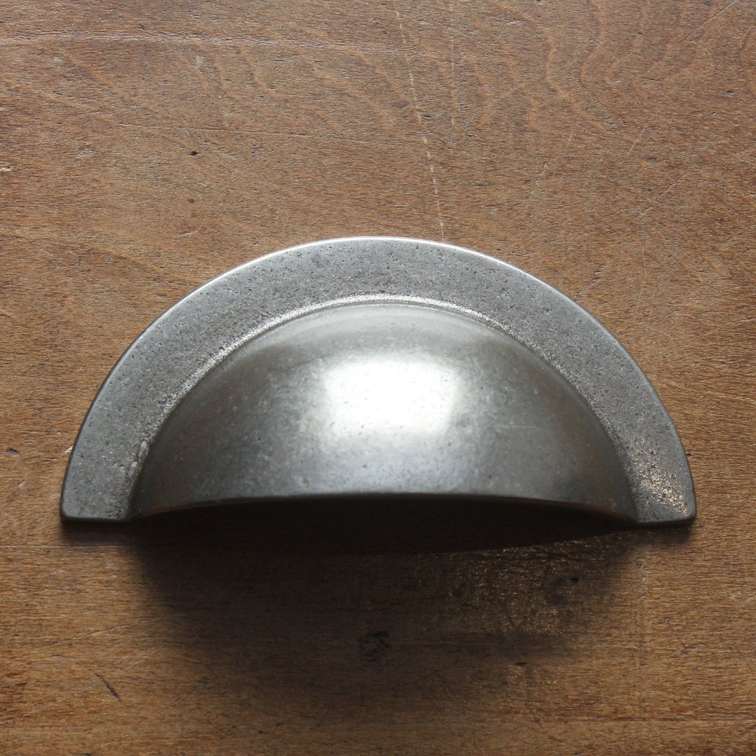 Cast Iron Drawer Cup Pull Handles ~ Cabinet Cupboard Door Knobs Cup Bin ...