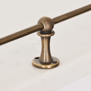 Aged Brass Gallery Rail | Kitchen Fiddle Tipping Shelf Rail Solid Brass ...