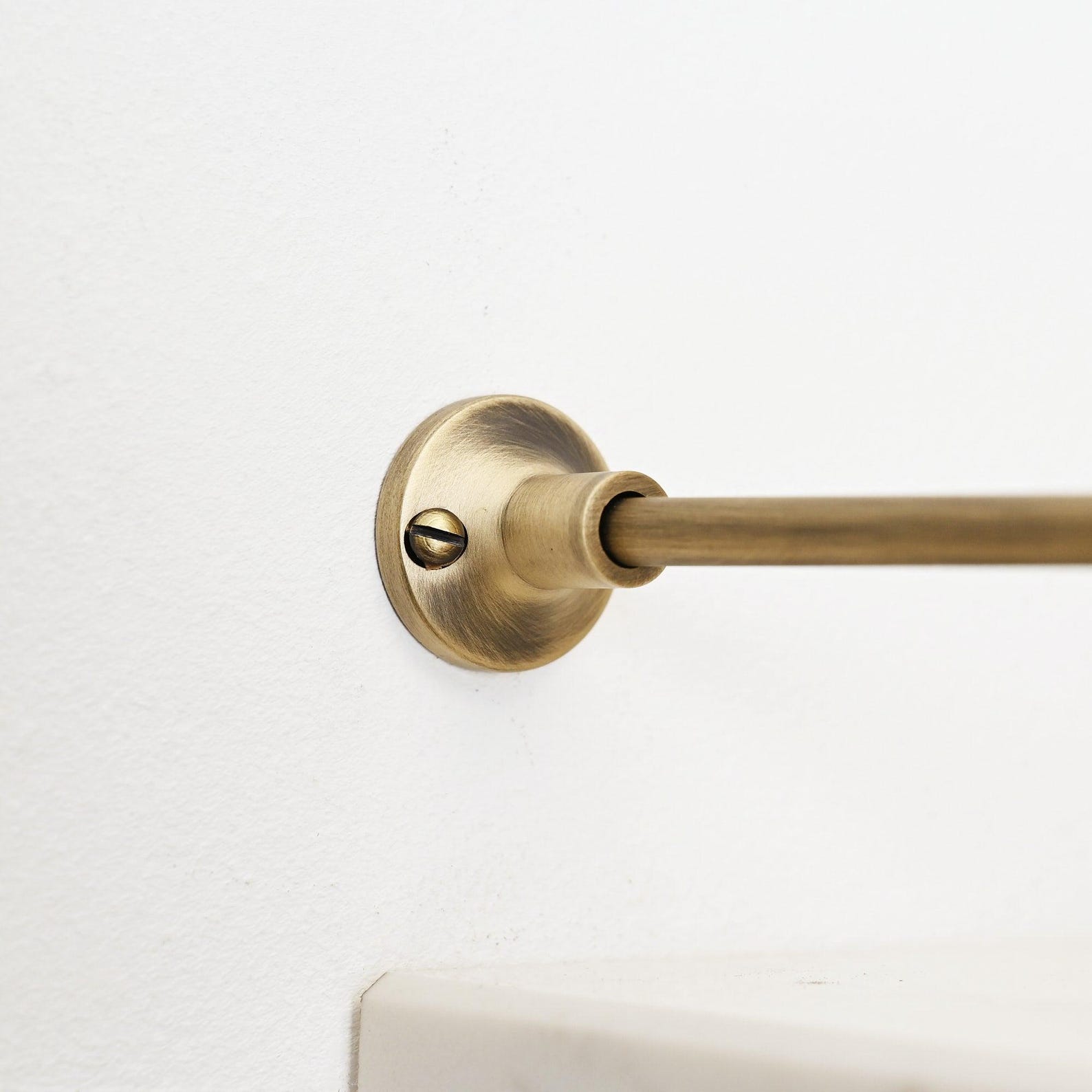 Aged Brass Gallery Rail | Kitchen Tipping Shelf Fiddle - Etsy