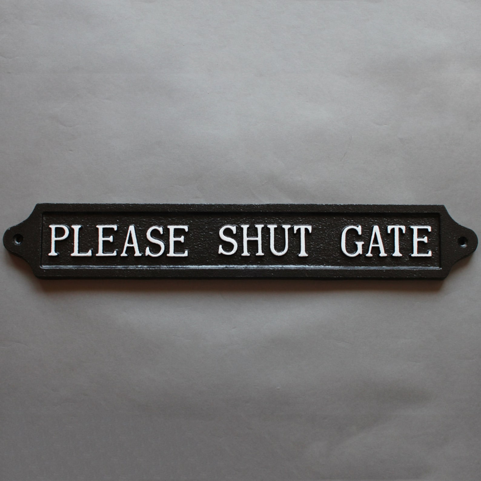Please Shut Gate Sign Metal Cast Large Old Antique Style - Etsy UK