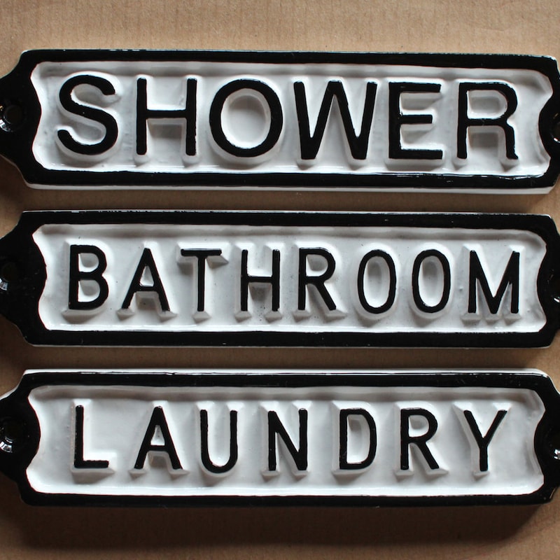 Bathroom Shower Sign - Etsy