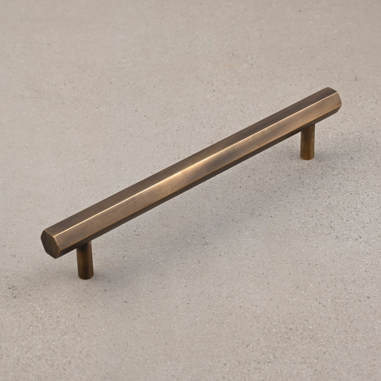 Solid Brass Hexagonal Pull Handles & Knobs | Kitchen Cabinet Cupboard ...
