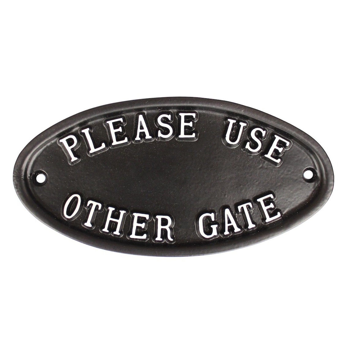 Please Use Other Gate Sign Gate Sign Black Solid Cast Sign - Etsy Israel