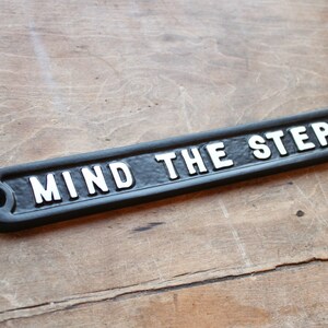 Vintage Mind The Step Sign Old Antique Style Front | Etsy