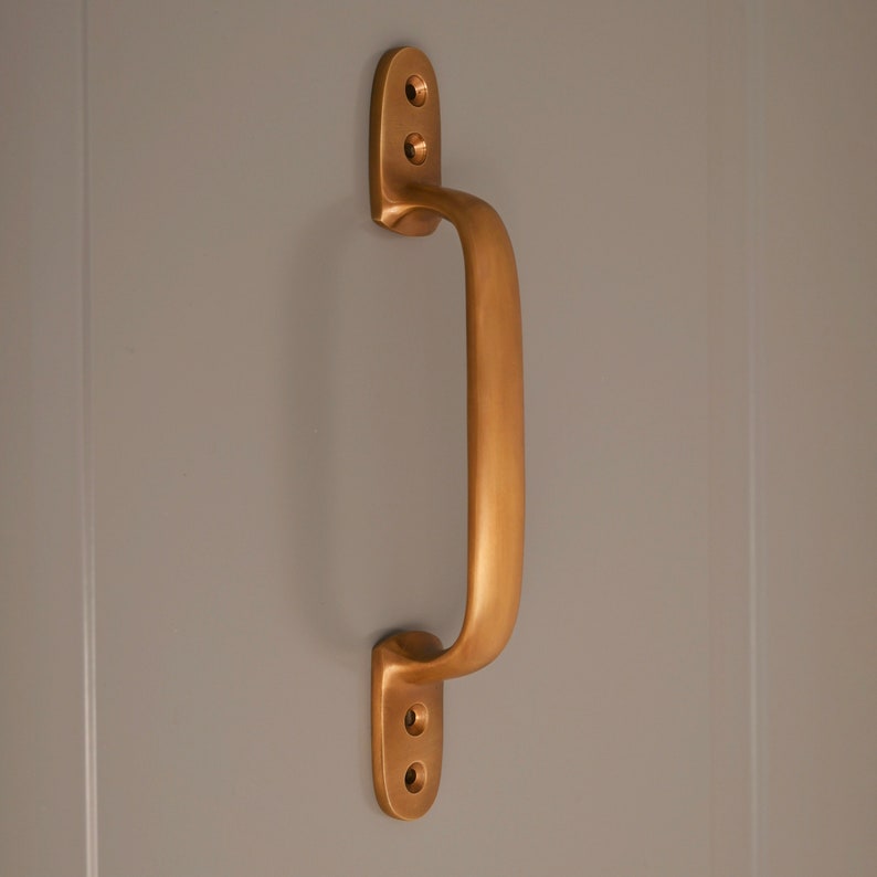 Large Cast Door Pull Handle - Antique Black / Brass / Bronze / Nickel ...