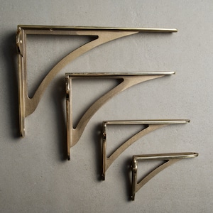 Brass Shelf Brackets Ironbridge | Heavy Solid Cast Kitchen Book Gold ...
