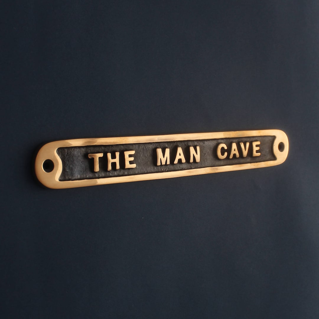 Bronze Man Cave Sign - Shed Garage Dad Father's Day Gift Sign Plaque ...