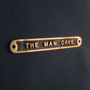 Bronze Man Cave Sign Shed Garage Dad Father's Day Gift - Etsy