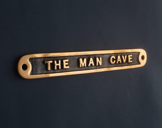 Bronze Man Cave Sign Shed Garage Dad Father's Day Gift Sign Plaque ...