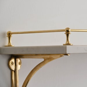 Polished Brass Gallery Rail | Kitchen Fiddle Tipping Shelf Rail Solid ...
