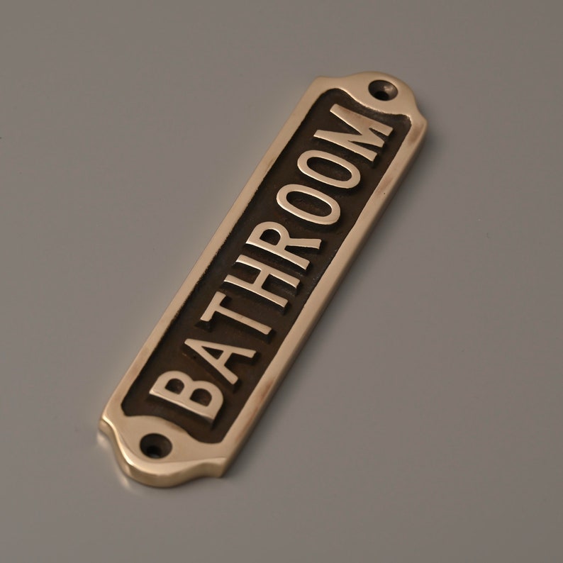 Solid Brass Door Signs Bathroom Pantry Laundry Toilet - Etsy