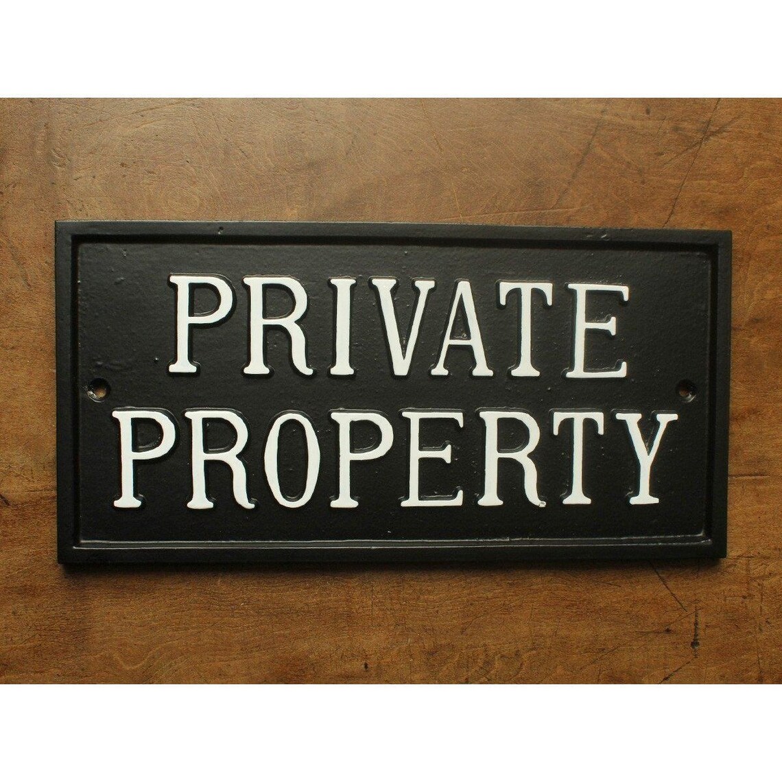 Large Private Property Sign Cast Metal Black Security Gate - Etsy UK