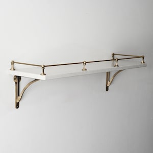 Antique Brass Gallery Rail | Kitchen Fiddle Tipping Shelf Rail Solid ...