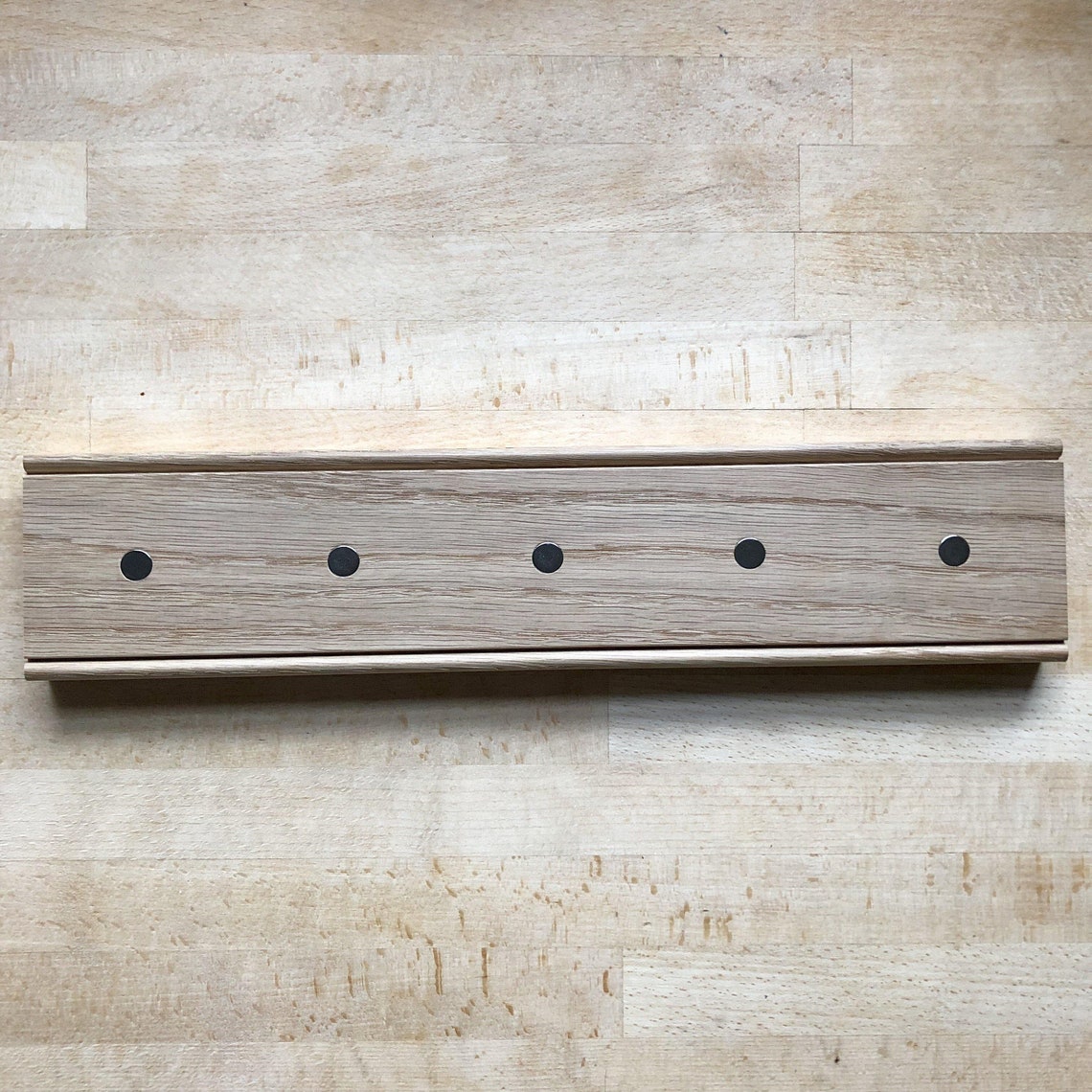 Solid Oak Magnetic Knife Rack - Etsy
