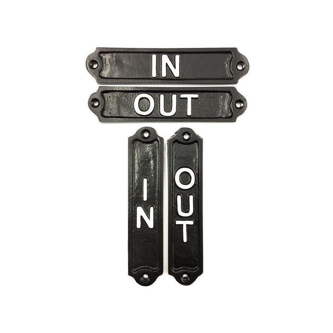 In & Out Door Signs - Solid Cast Metal Plaques + Signs Handpainted ...