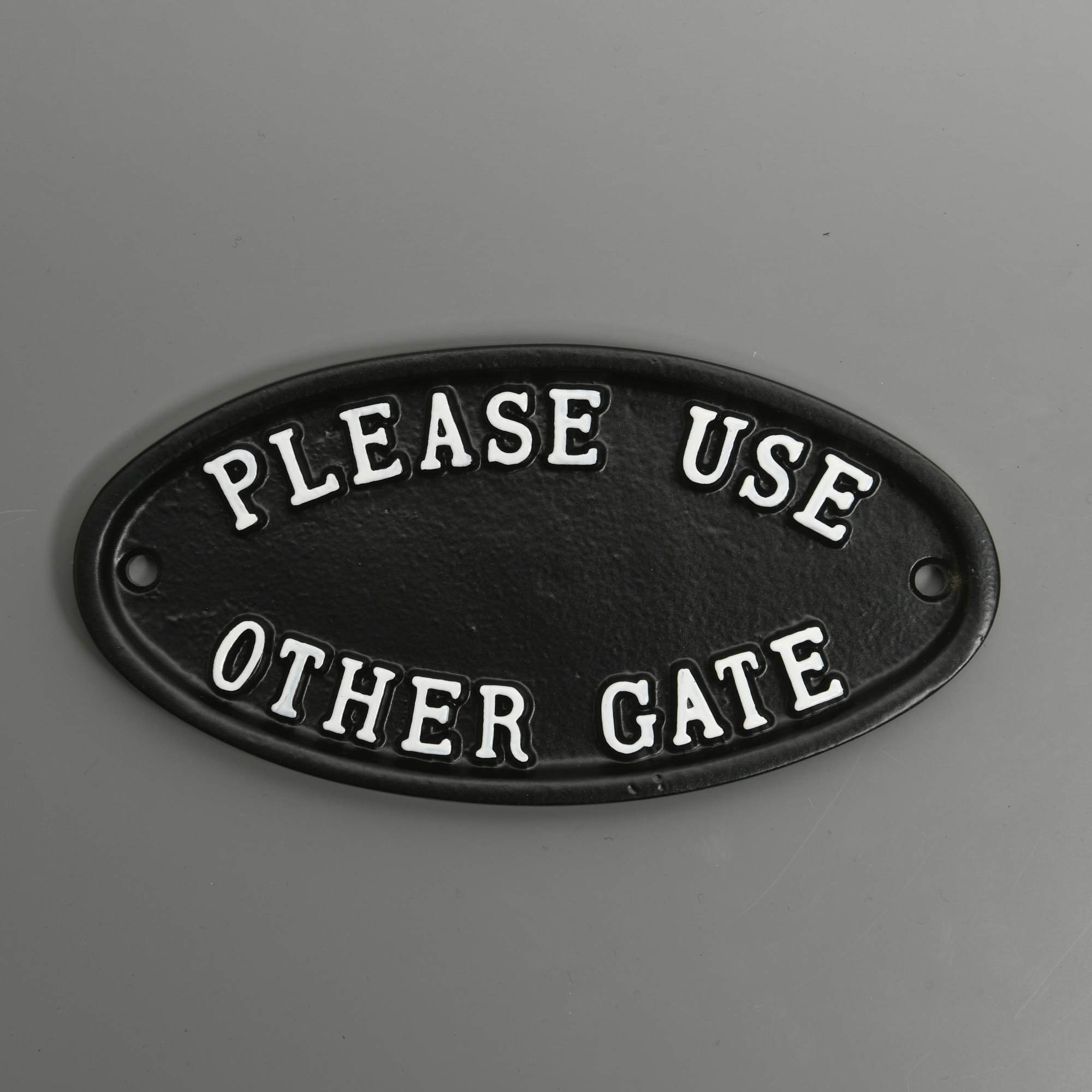 Please Use Other Gate Sign - Gate Sign Black Solid Cast Sign - Etsy UK