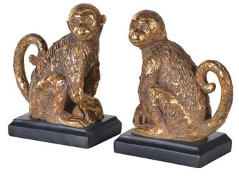 Monkey Bookends | Etsy