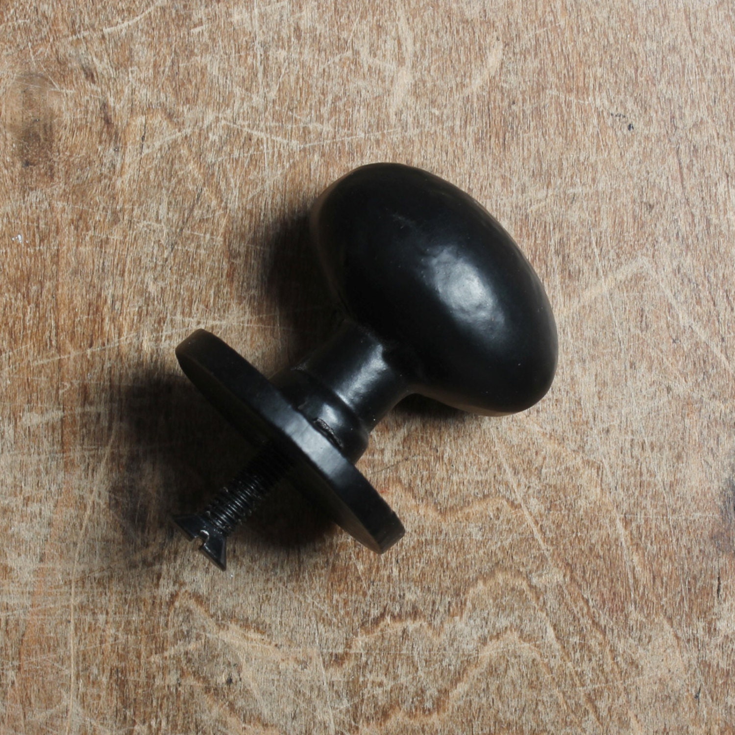 Cast Iron Cupboard Knobs Black Antique Style ~ Cabinet Drawer Door ...