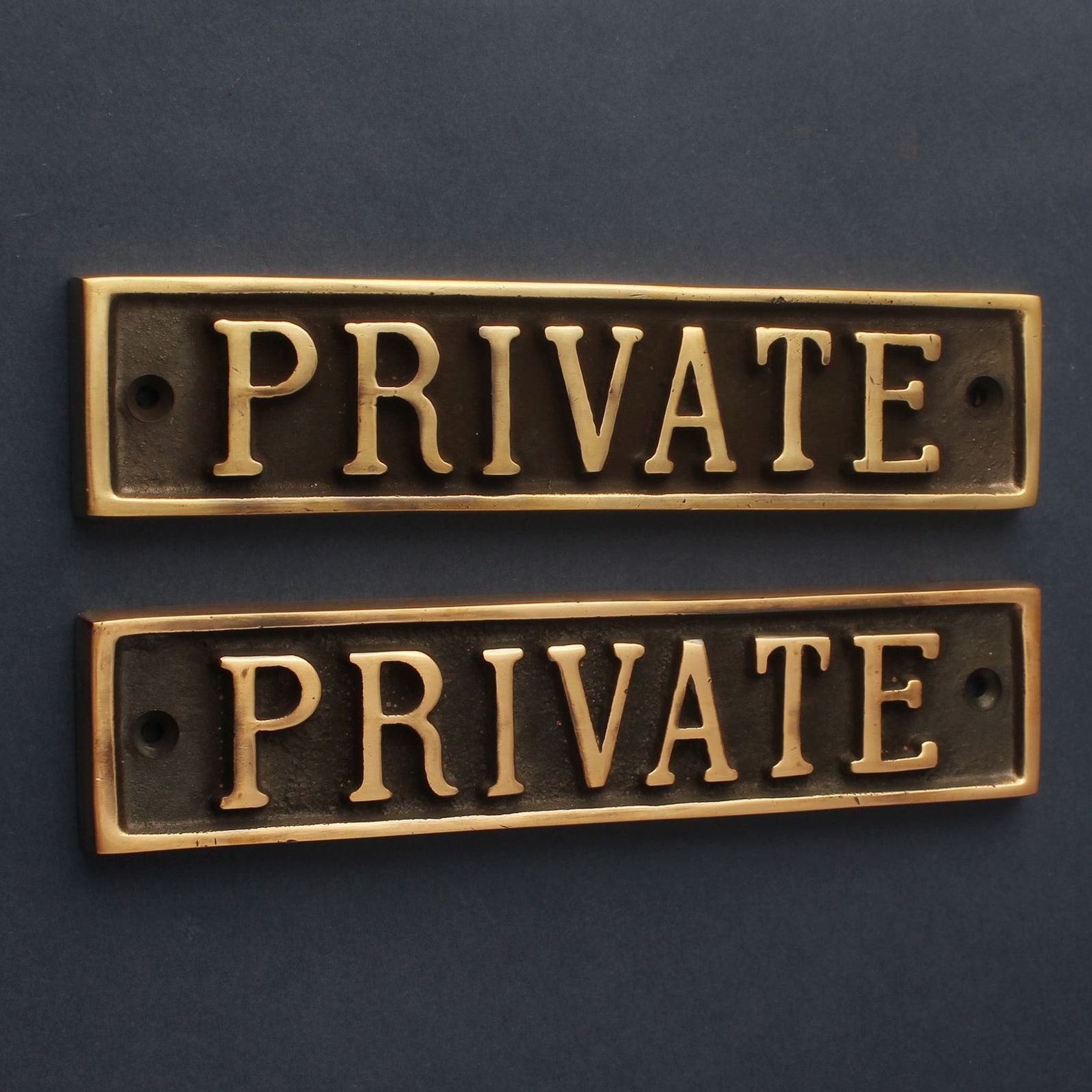 Private Door Sign Brass & Bronze | Etsy