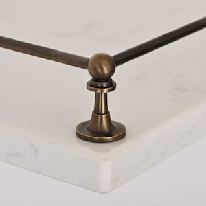 Victorian Aged Brass Gallery Rail | Kitchen Fiddle Tipping Shelf Rail ...