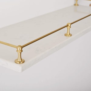 Brushed Satin Brass Gallery Rail | Kitchen Fiddle Tipping Shelf Rail ...