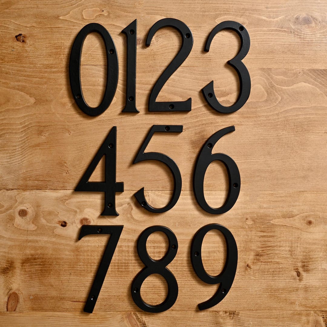 Cast Iron House Numbers 6 Inch Metal Home Address Numbers - Antique ...