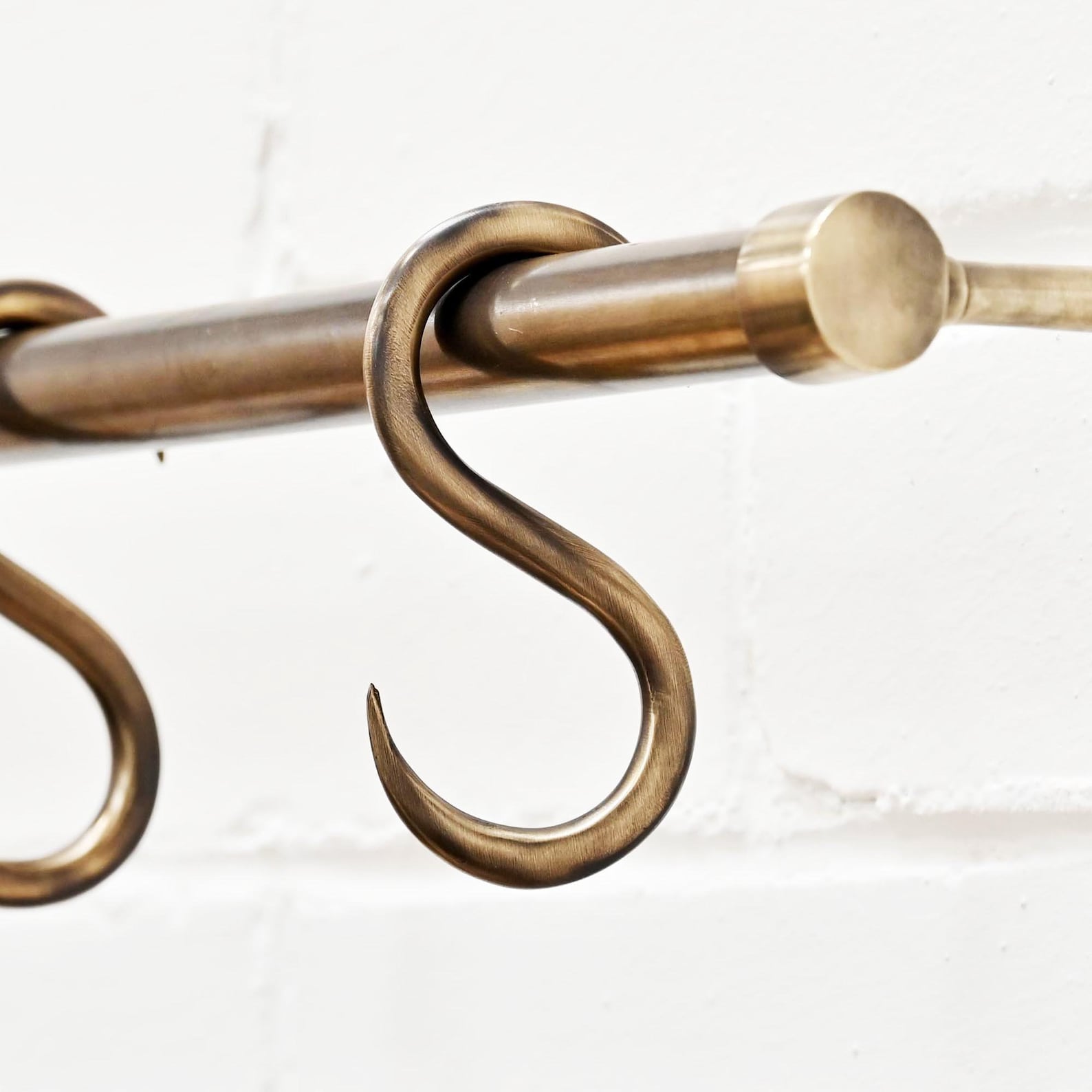 Aged Brass Hanging Rail – Kitchen Utensil, Towel, Wardrobe - Etsy