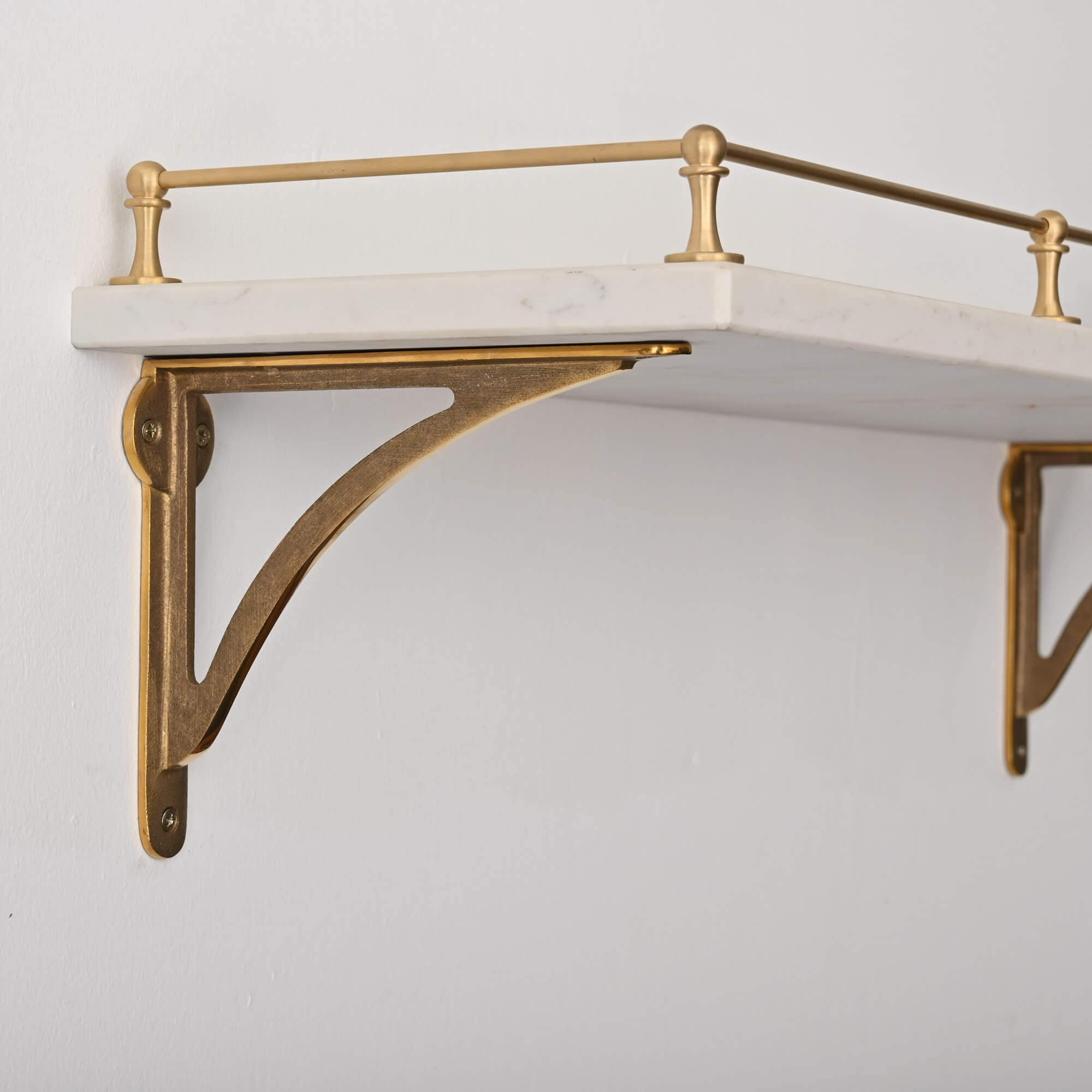 Brushed Satin Brass Gallery Rail | Kitchen Fiddle Tipping Shelf Rail ...