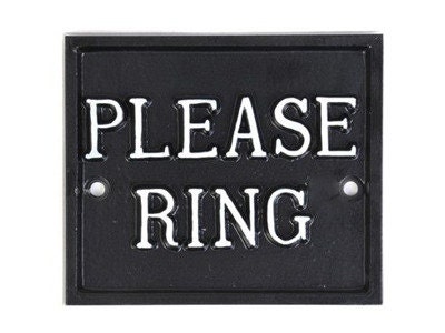 Vintage Please Ring Front Door Sign Old Antique Style Sign | Etsy
