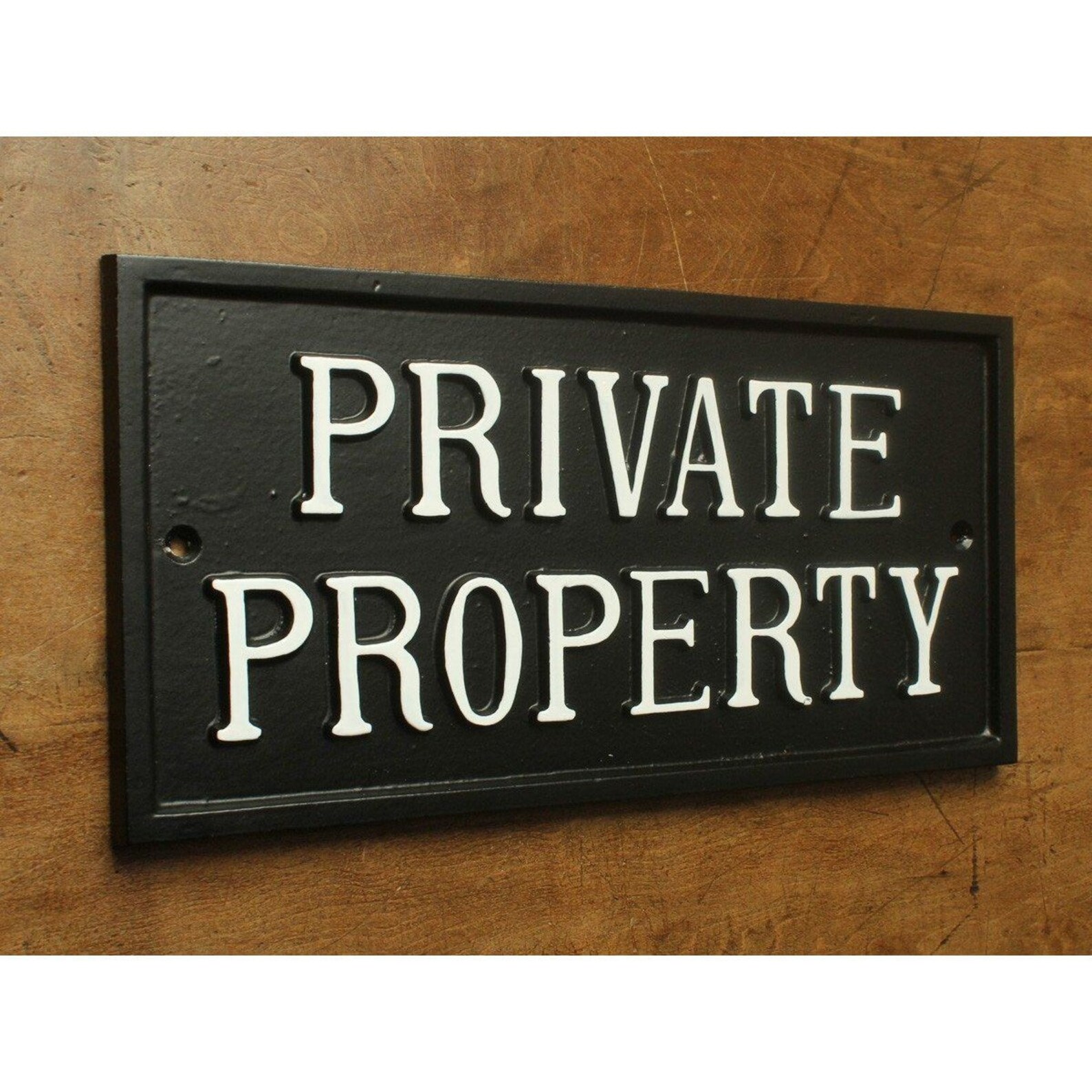 Large Private Property Sign Cast Metal Black Security Gate - Etsy UK