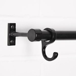 Black Iron Hook Rail Minimal Kitchen Utensil Pot Pan Hanging Rail ...