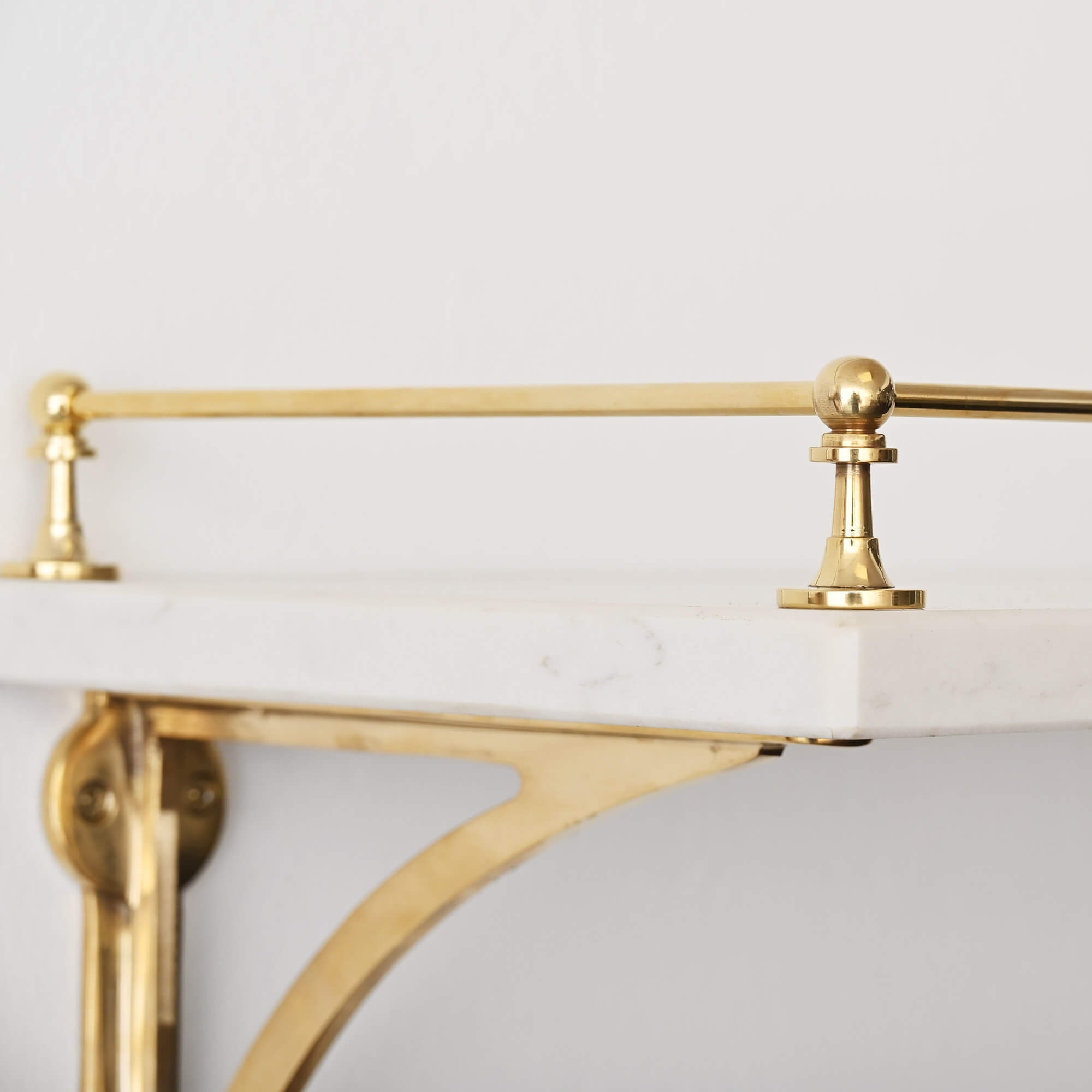 Victorian Polished Brass Gallery Rail | Kitchen Fiddle Tipping Shelf ...