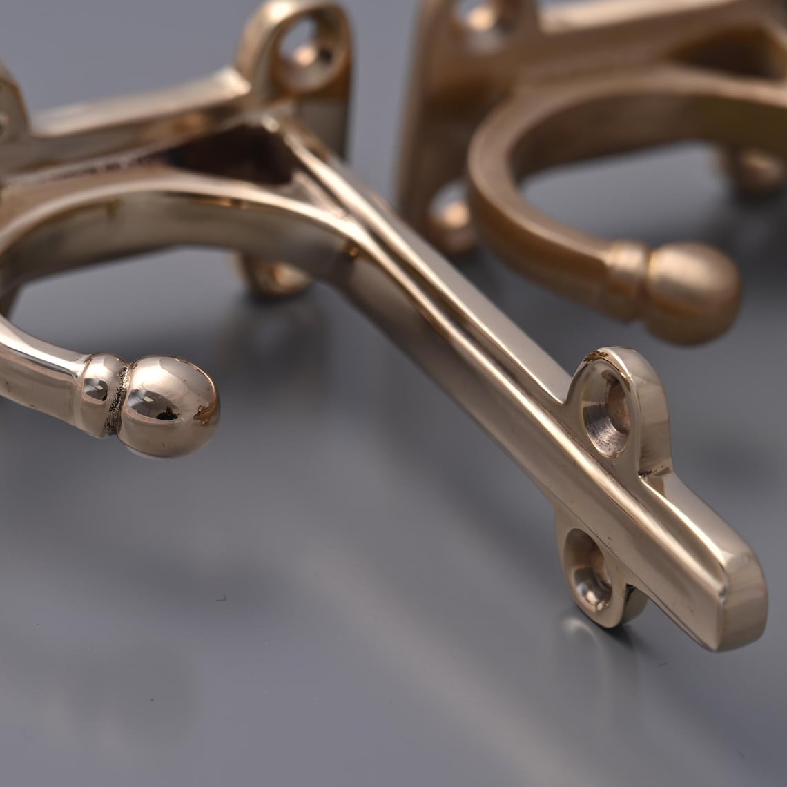 Solid Brass Shelf Bracket With Hook | Traditional Wall Mounted Support ...
