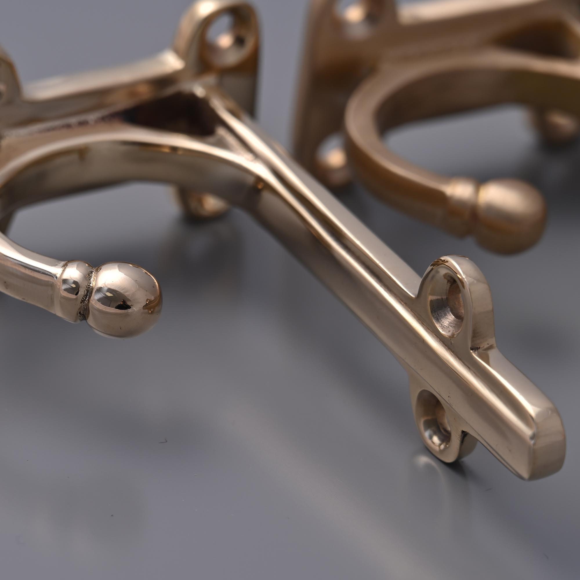 4" Solid Brass Shelf Bracket With Hook | Shelf Support Radiator Gold ...