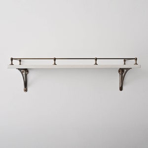 Aged Brass Gallery Rail | Kitchen Fiddle Tipping Shelf Rail Solid Brass ...