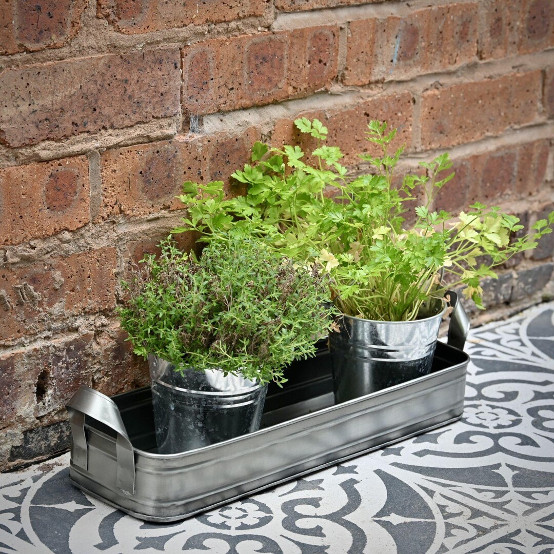 Set of 3 Oblong Metal Planters - Etsy