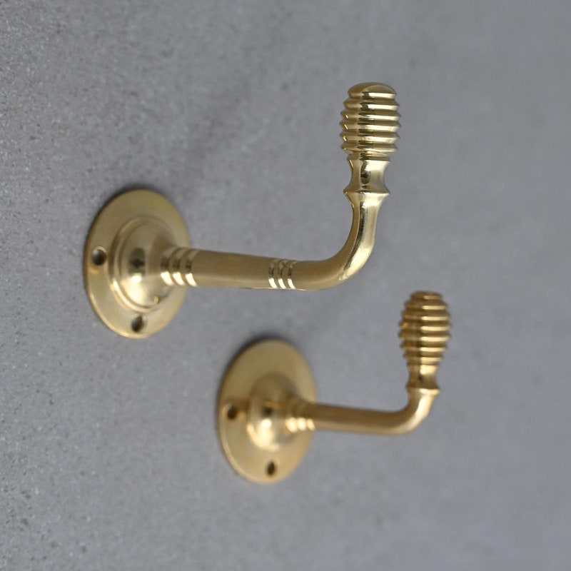 Brass Wall Hooks Ornate - Etsy UK