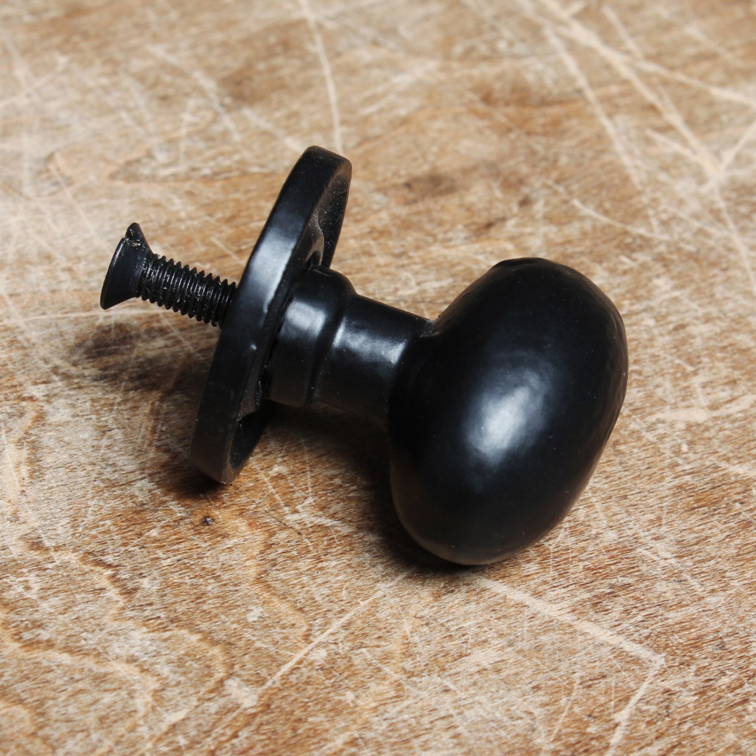Cast Iron Cupboard Knobs Black Antique Style ~ Cabinet Drawer Door ...
