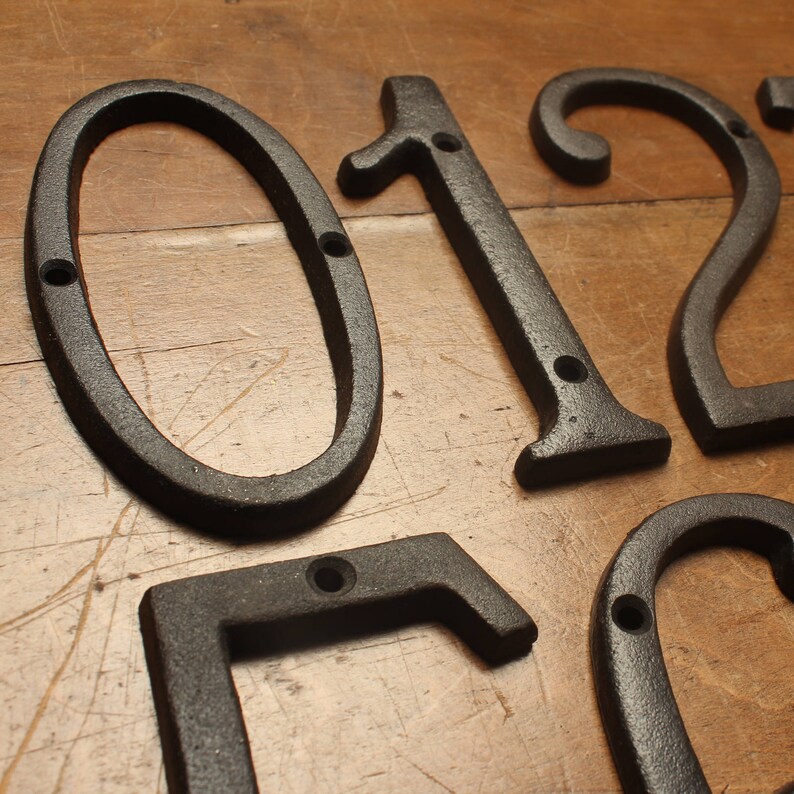Cast Iron House Numbers 6 Inch Metal Home Address Numbers - Etsy