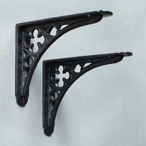 Pair of Small Cast Iron Gothic Antique Style Brackets Heavy - Etsy