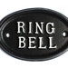 Ring Bell Front Door Sign Old Antique Vintage Style Sign Plaque Solid ...