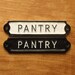 Antique Pantry Signs Shabby Chic White Railway Cast Iron Style Embossed ...