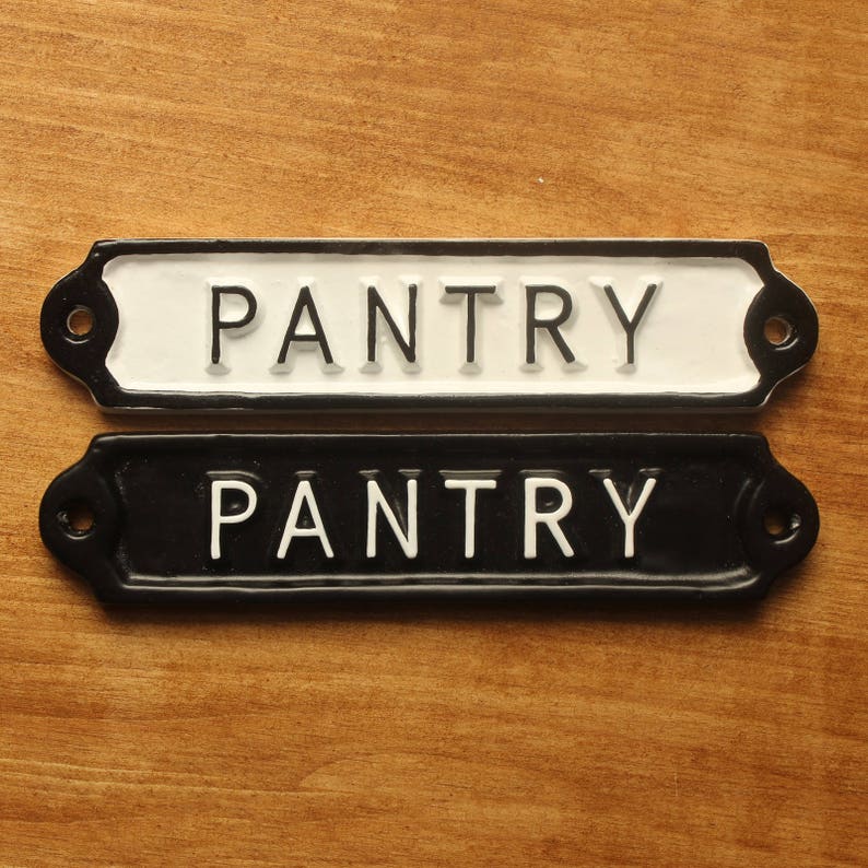 Antique Pantry Signs Shabby Chic White Railway Cast Iron Style - Etsy