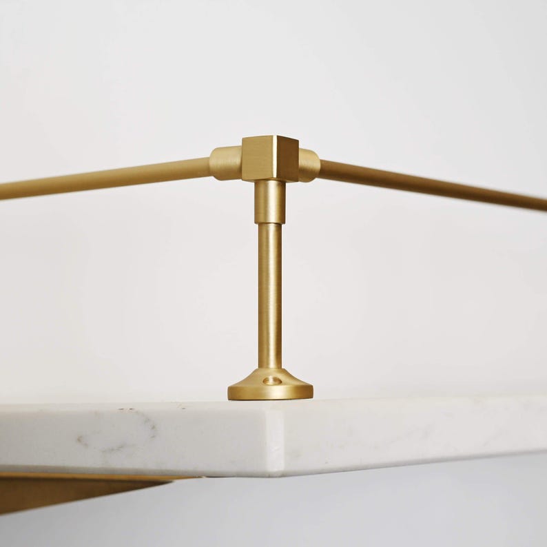 Heritage Satin Brass Gallery Rail | Kitchen Fiddle Tipping Shelf Rail ...