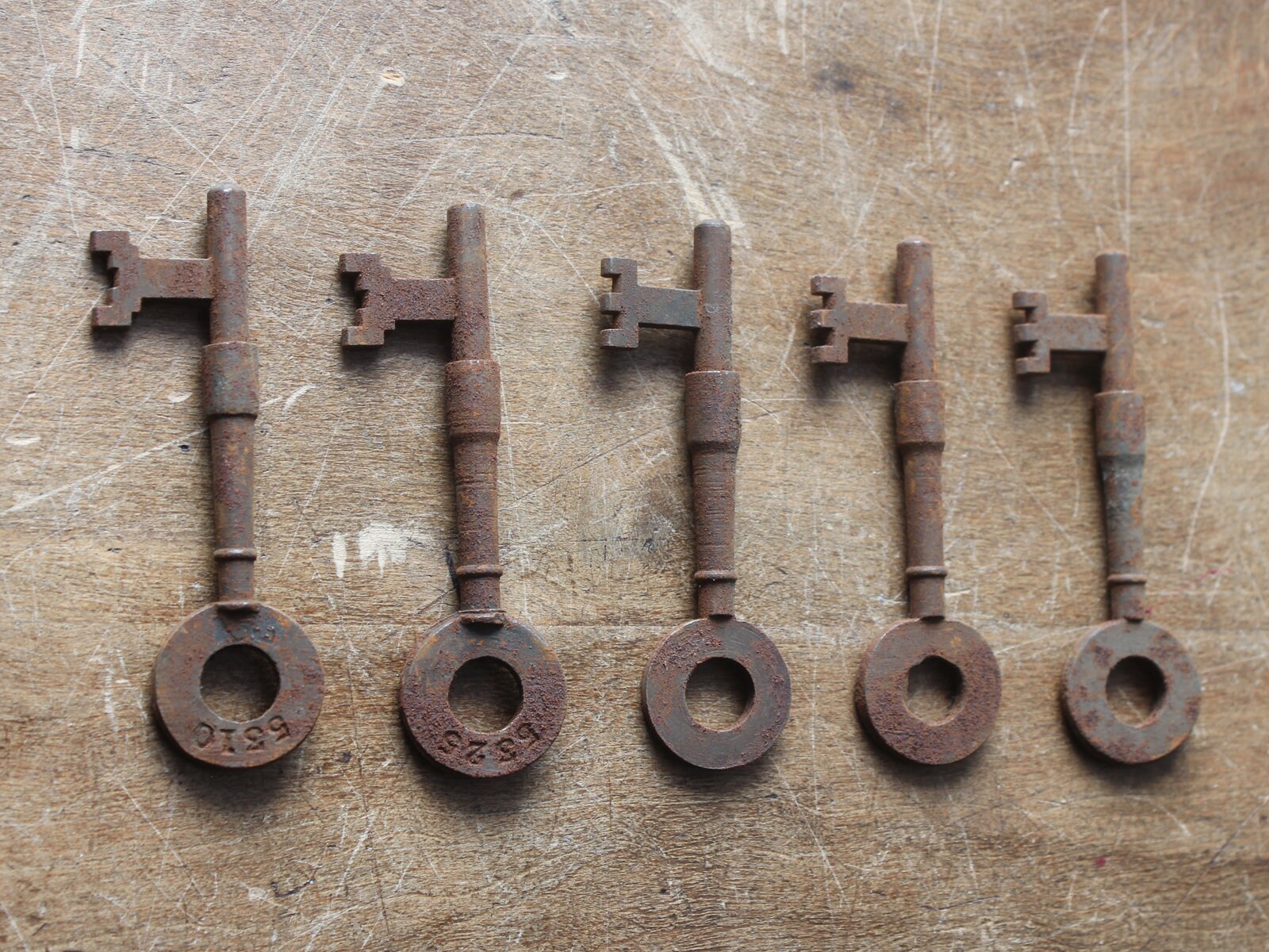5 X 3" 1940s Antique Keys | Old Vintage Quality Handmade British ...