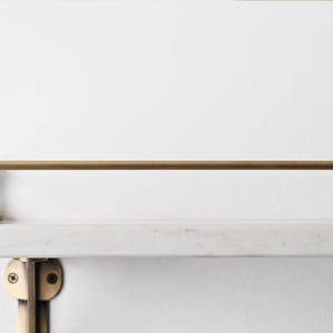 Antique Brass Gallery Rail | Kitchen Fiddle Tipping Shelf Rail Solid ...