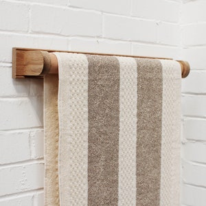 Oak Roller Towel Rail - Kitchen Bathroom Aga Towel Rail Old Traditional ...